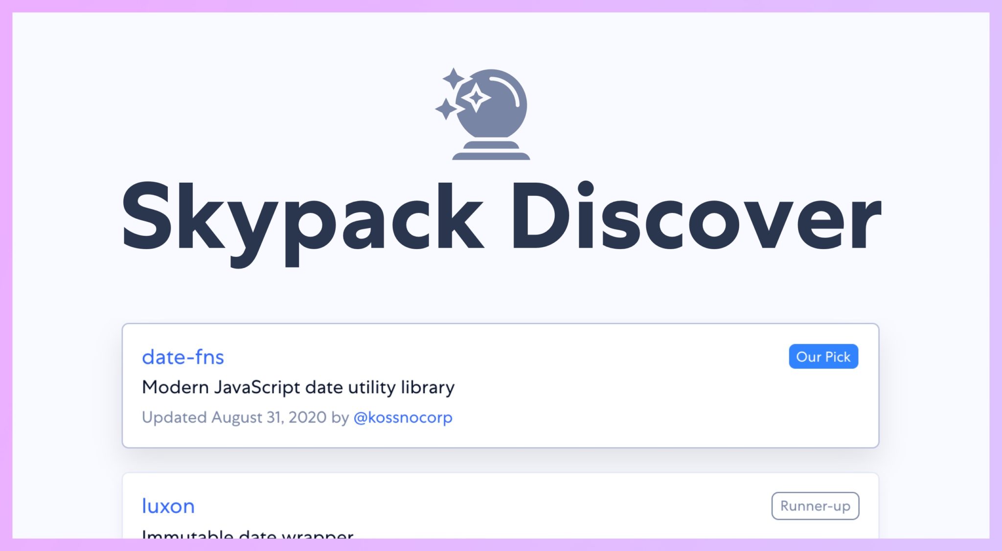Introducing Skypack Discover - Skypack Blog